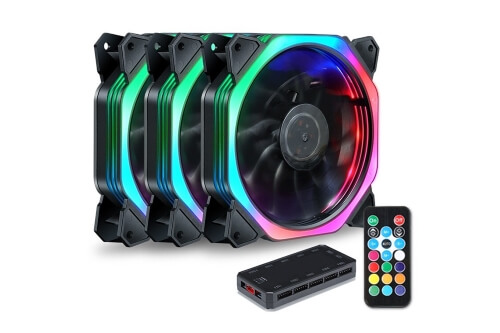RGB CASING FAN WITH CONTROLLER (3 FAN SET) - Hightek Computers