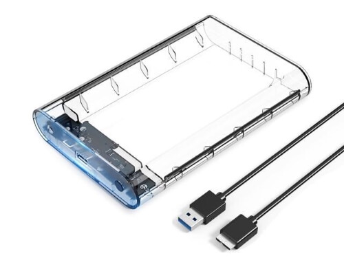 TRANSPARENT HARD DISK ENCLOSURE USB 3.0 PORTABLE - Hightek Computers