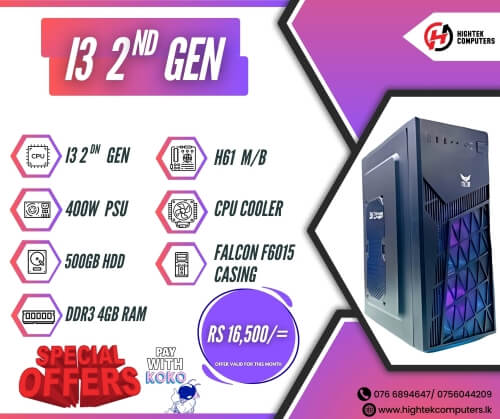 CORE I3 2ND GEN BUILD - Hightek Computers