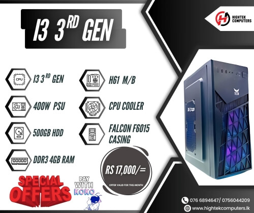 CORE I3 3RD GEN BUILD - Hightek Computers
